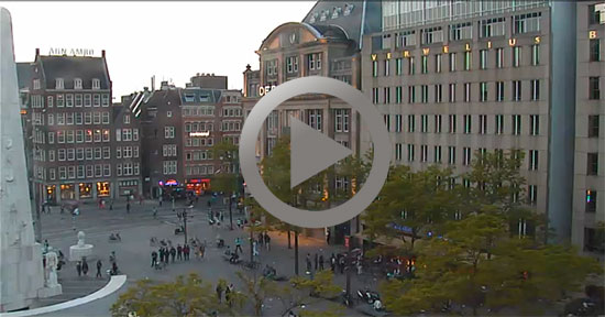Webcam Amsterdam Live - webcams op de Dam, in de Jordaan en het centrum van Amsterdam